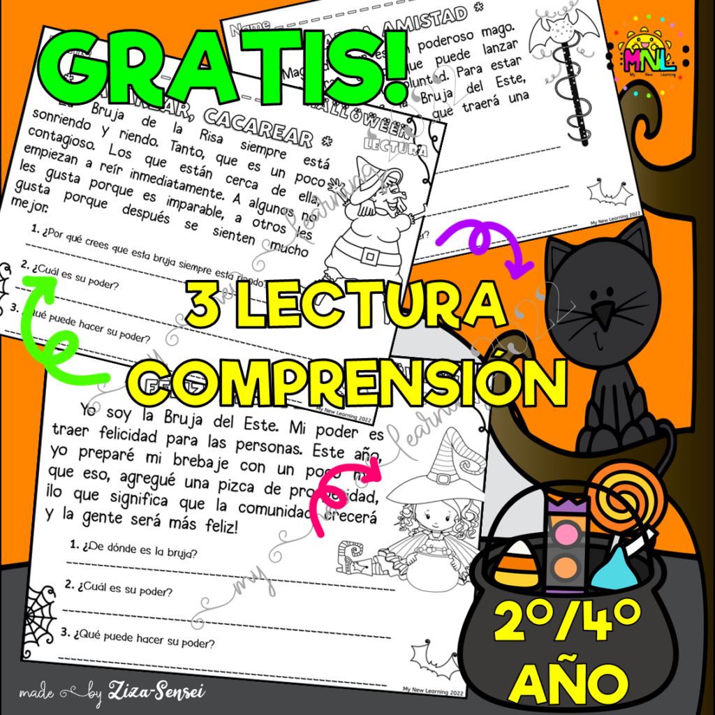 FREE Spanish ESPAÑOL Halloween Reading Comprehension Passages Short ...