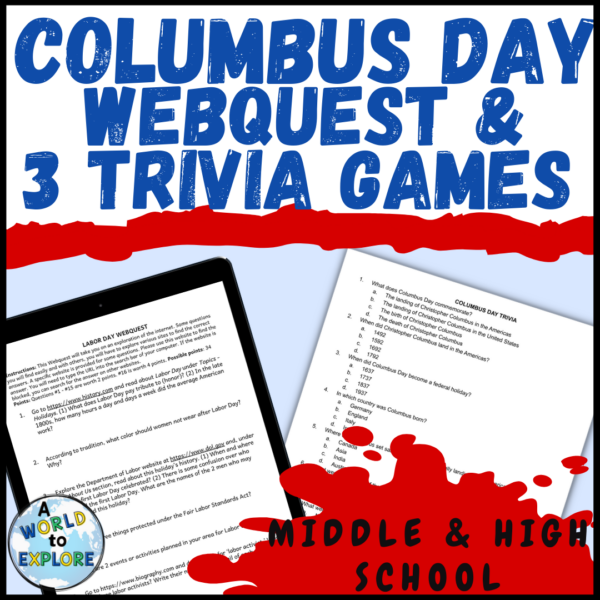 Columbus Day Activities WebQuest and 3 Trivia Games Bundle | Made By ...