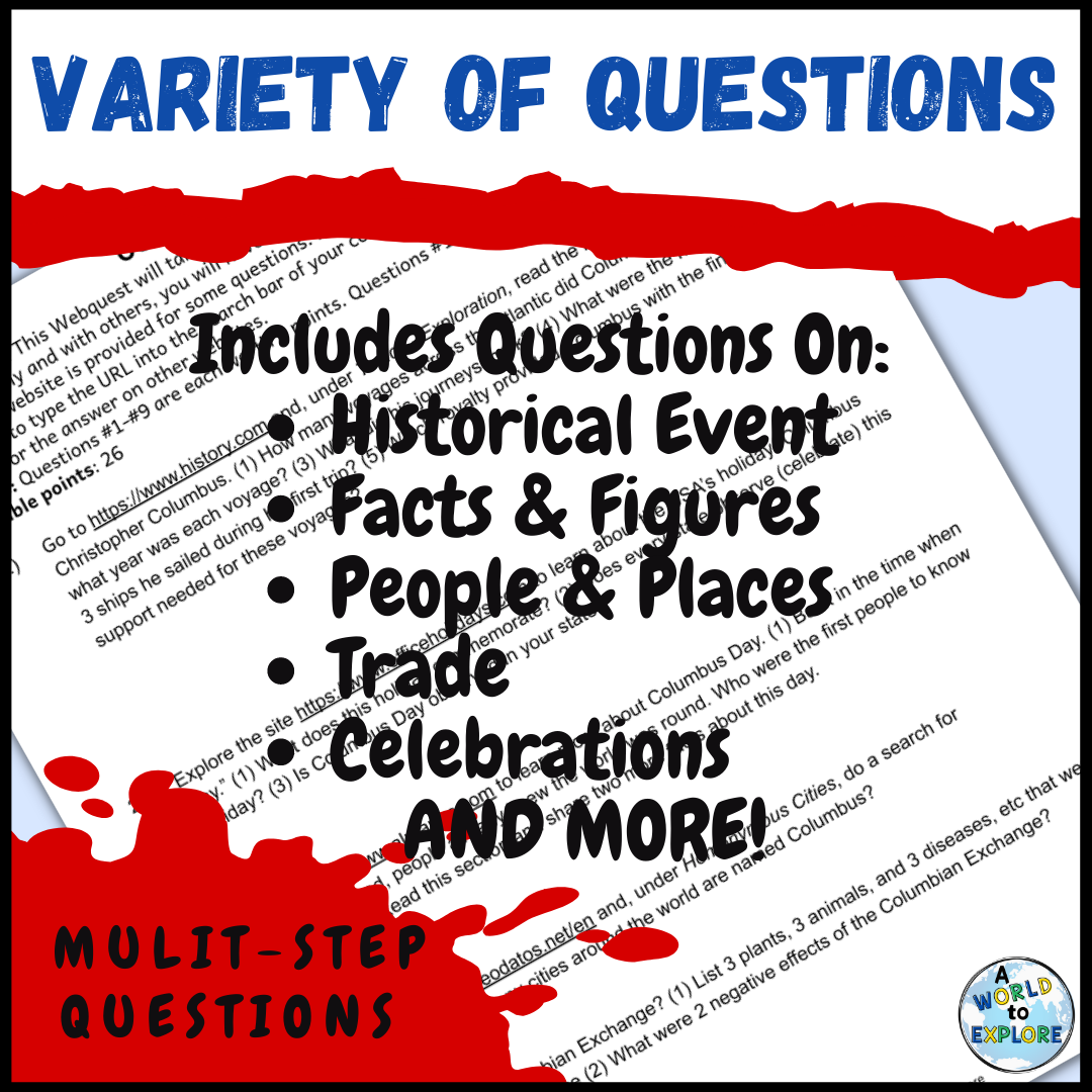 Columbus Day Activities WebQuest and 3 Trivia Games Bundle | Made By ...