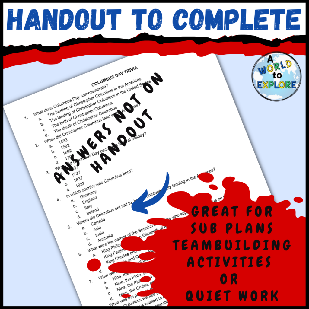 Columbus Day Activities WebQuest and 3 Trivia Games Bundle - Made By ...