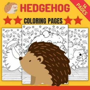 Printable Fall Autumn hedgehog Coloring Pages -September October ...