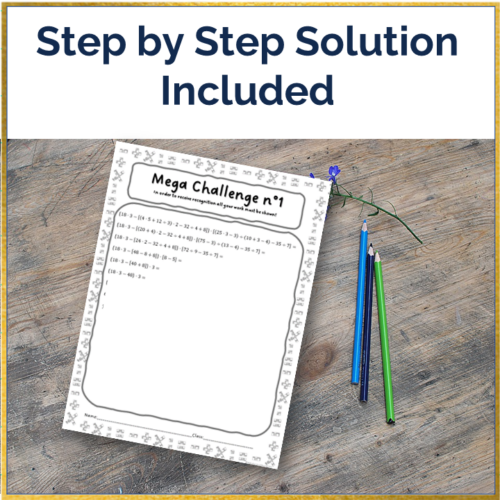 Order of Operations Mega Challenge Activity FREE SAMPLE - Made By Teachers