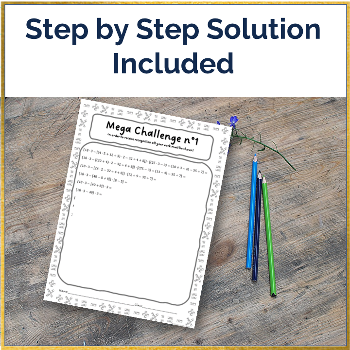Order of Operations Mega Challenge Activity FREE SAMPLE | Made By Teachers