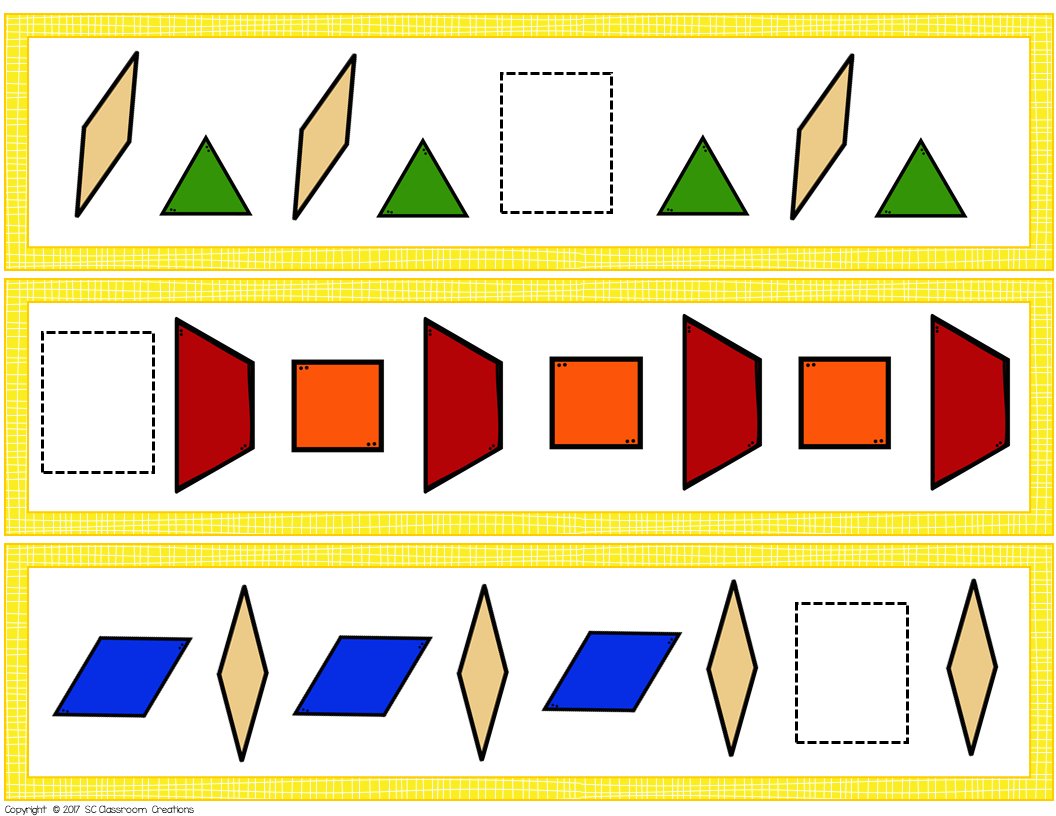 Pattern Block Pattern Cards | Made By Teachers