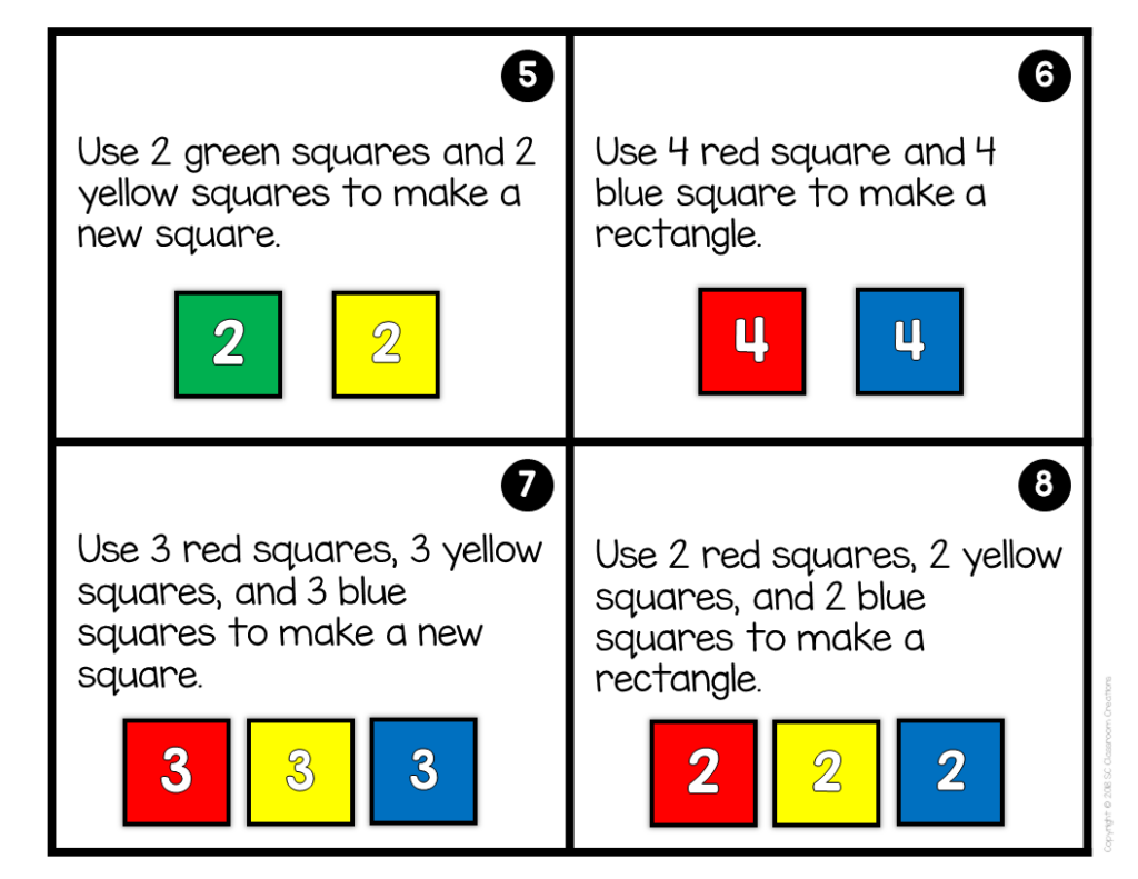 Square Inch Tiles Task Cards | Made By Teachers