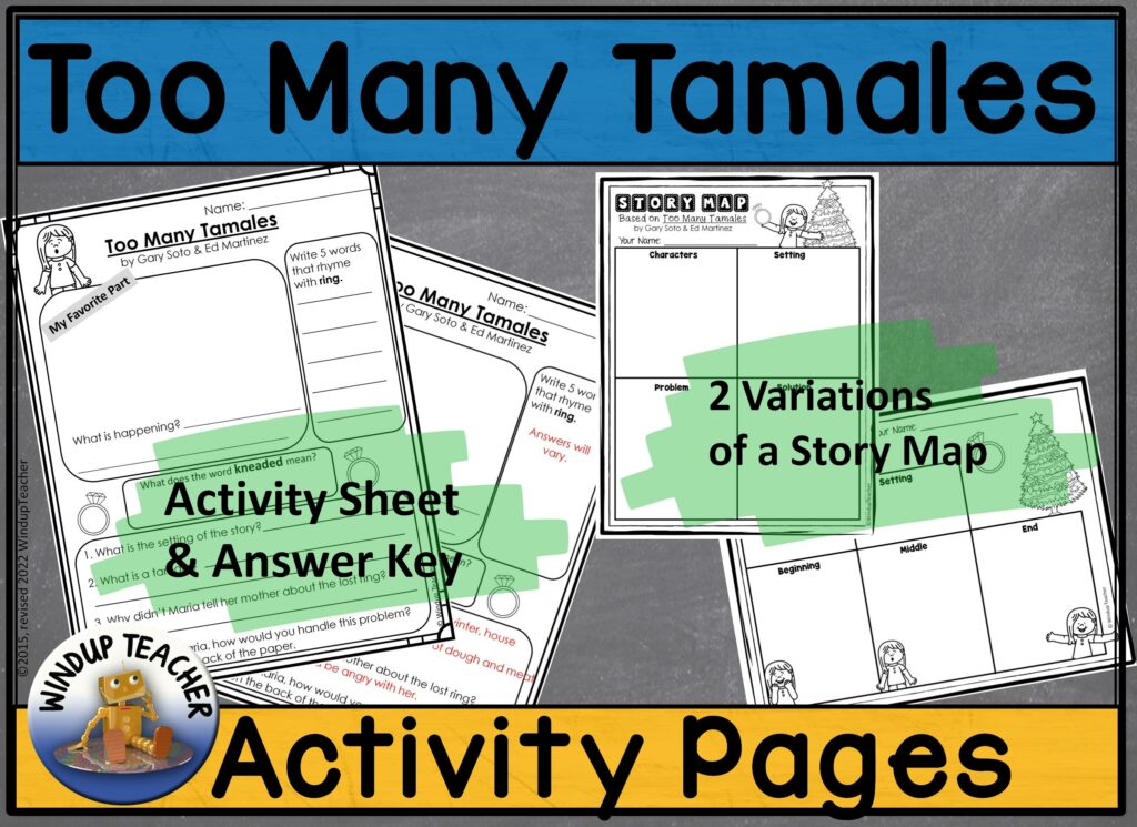 Too Many Tamales Activity Sheets Print and GO! - Made By Teachers