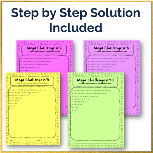 Order of Operations Mega Challenge Activity - Made By Teachers