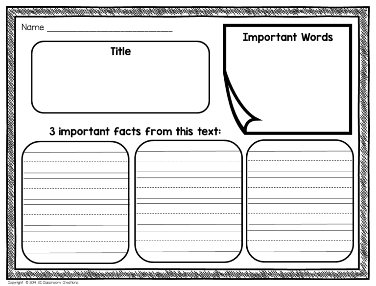 Reading Response Graphic Organizers Fiction and Nonfiction | Made By ...