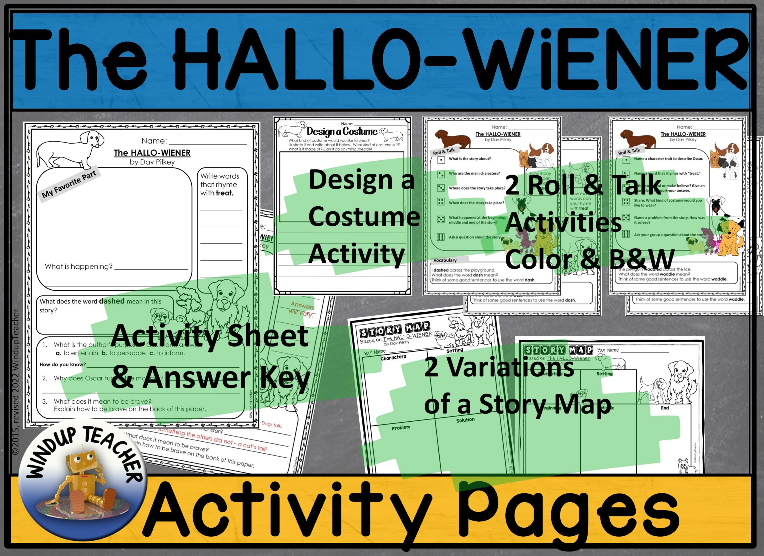 The HALLO-WiENER Activity Sheets Print and Go! - Made By Teachers