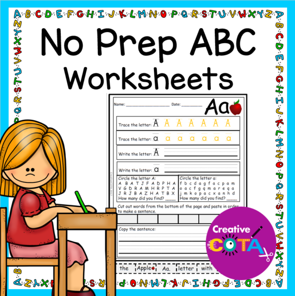 No Prep ABC Letter Formation and Identification Worksheets - Made By ...