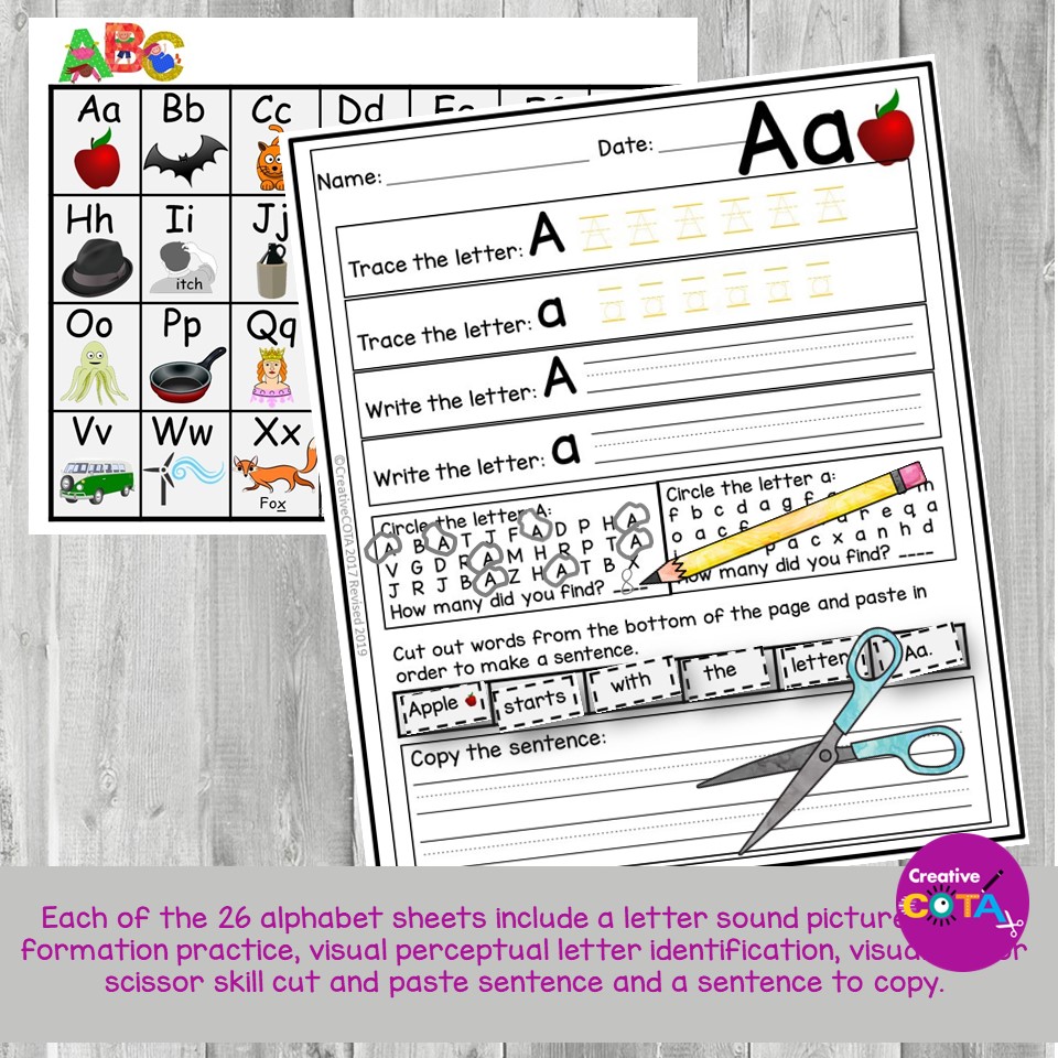 No Prep ABC Letter Formation and Identification Worksheets | Made By ...