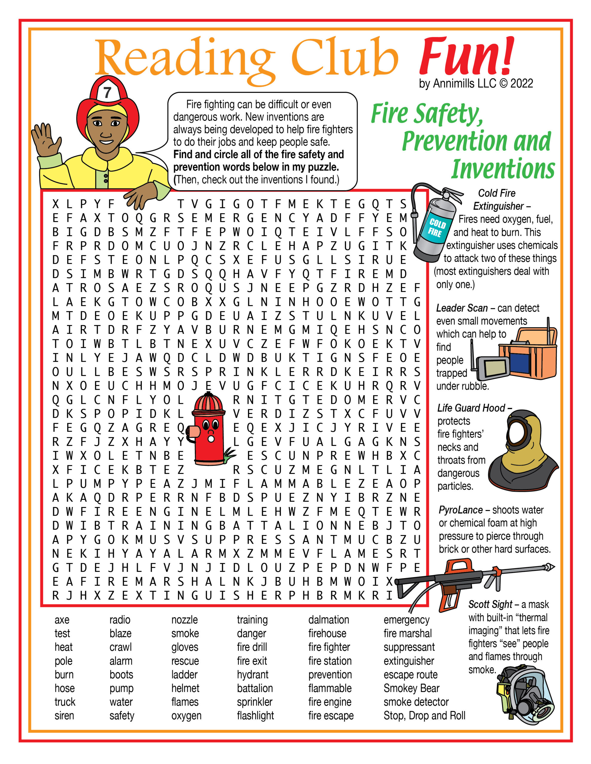 Fire Safety Crossword