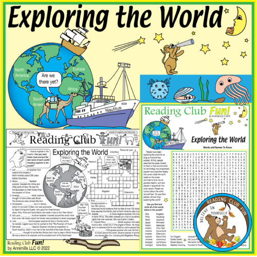World-Traveling Explorers Puzzles – Crosswords, Word Searches - Made By ...