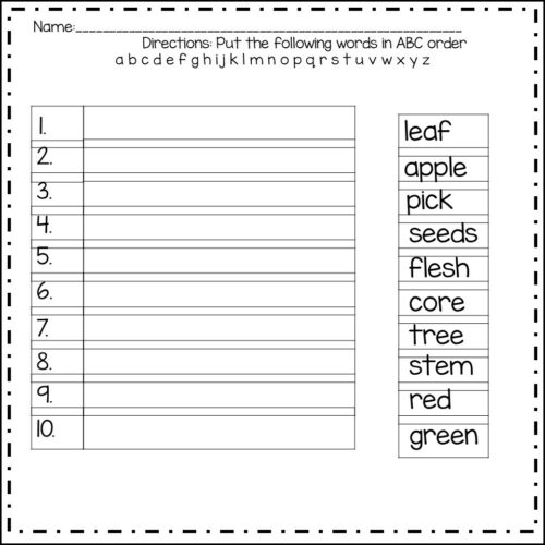 Apple Words Activities | Made By Teachers