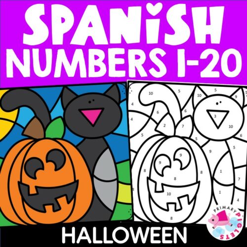 Halloween Color by Number in Spanish - Made By Teachers
