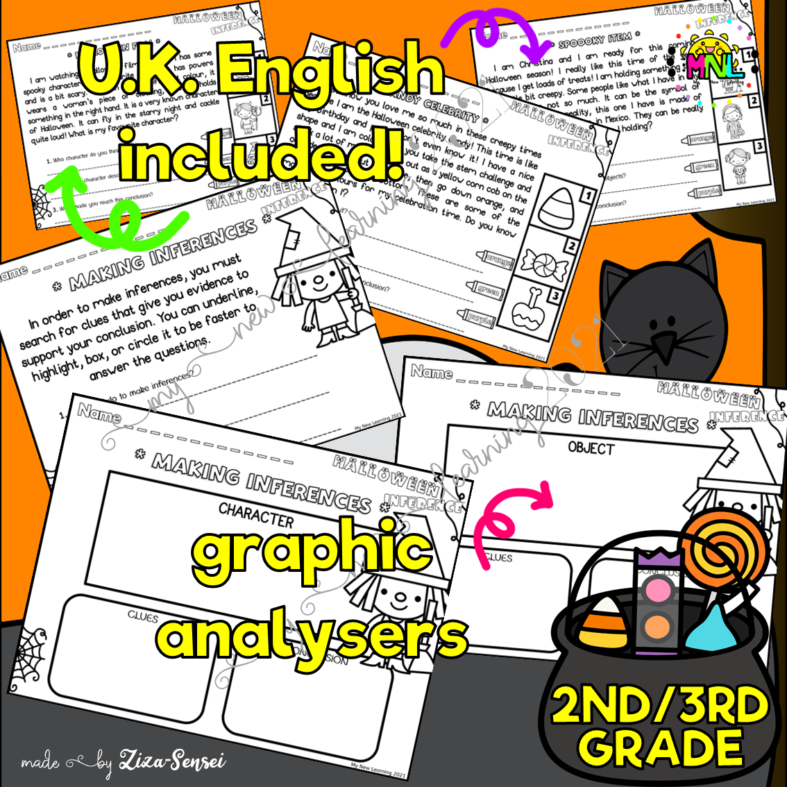 Halloween Making Inferences Reading Comprehension Passages | Made By ...