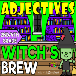ELA Language Arts Grammar Halloween Witch's Brew Adjectives Pack - Made ...