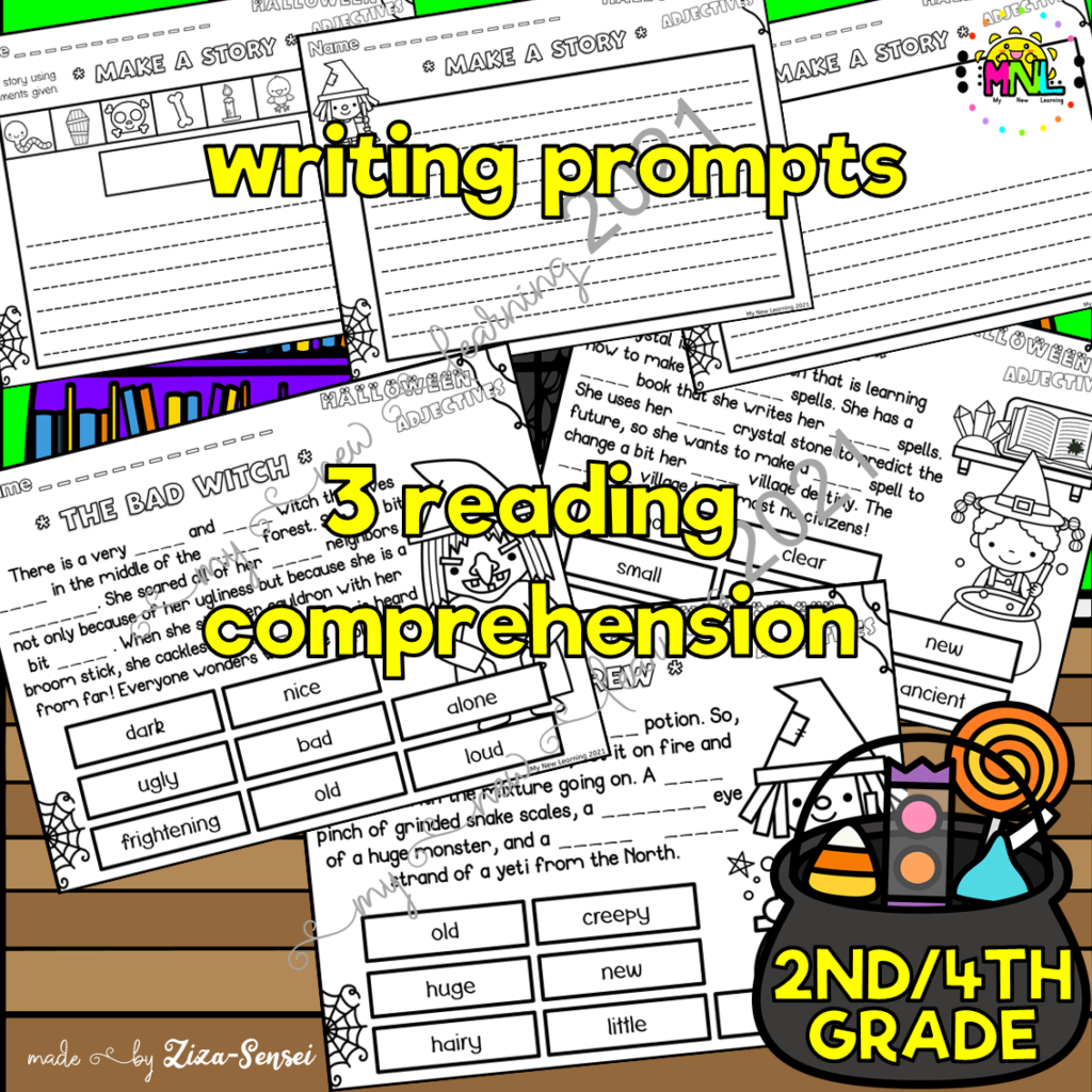 ELA Language Arts Grammar Halloween Witch's Brew Adjectives Pack | Made ...