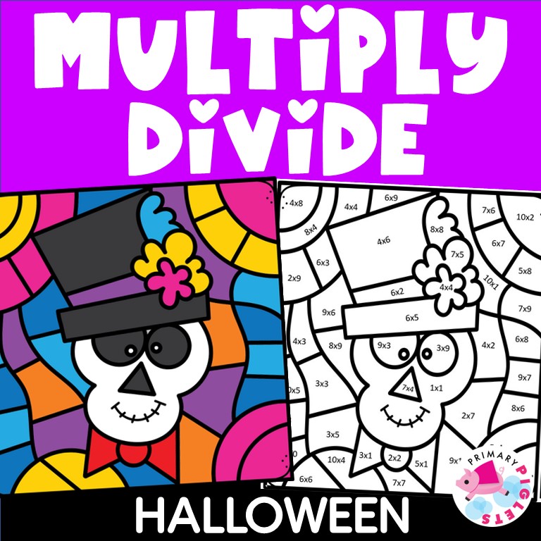 Halloween Color By Number Multiplication Division Made By Teachers