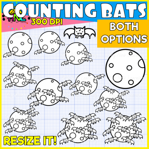 Counting Bats Halloween Clip Art Math Set | Made By Teachers