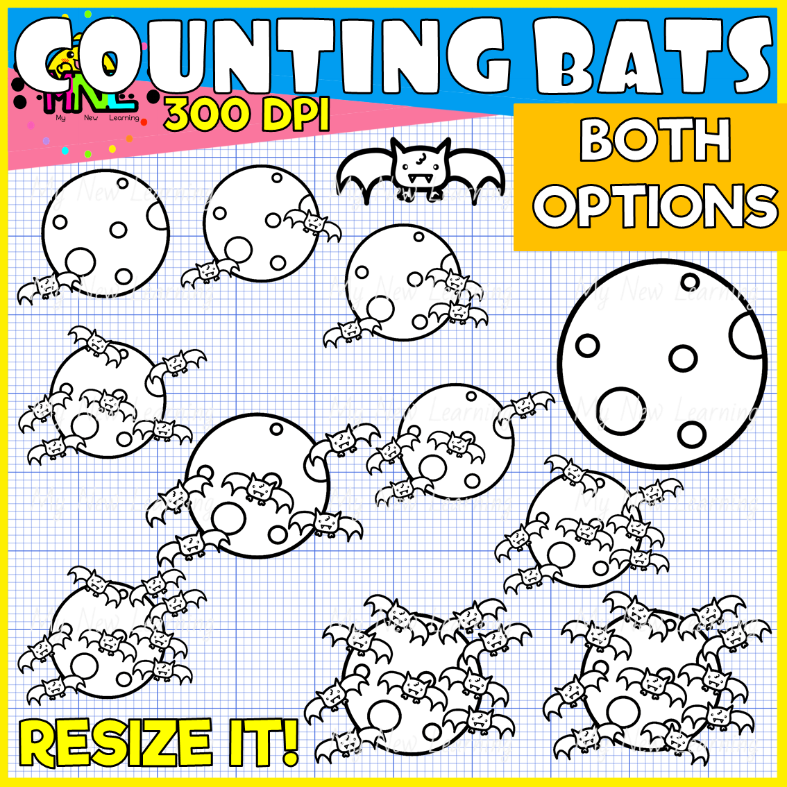Counting Bats Halloween Clip Art Math Set | Made By Teachers