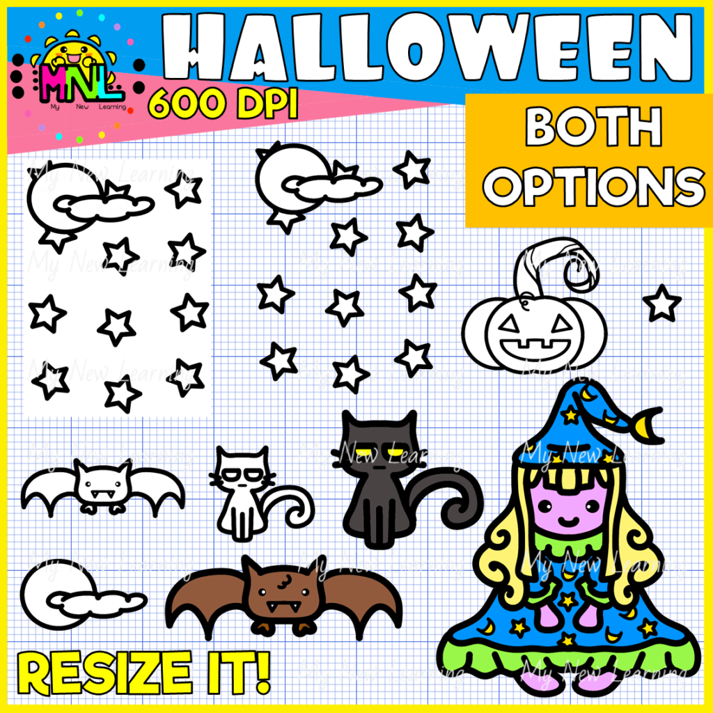 Halloween Witches Halloween Night Clip Art - Made By Teachers