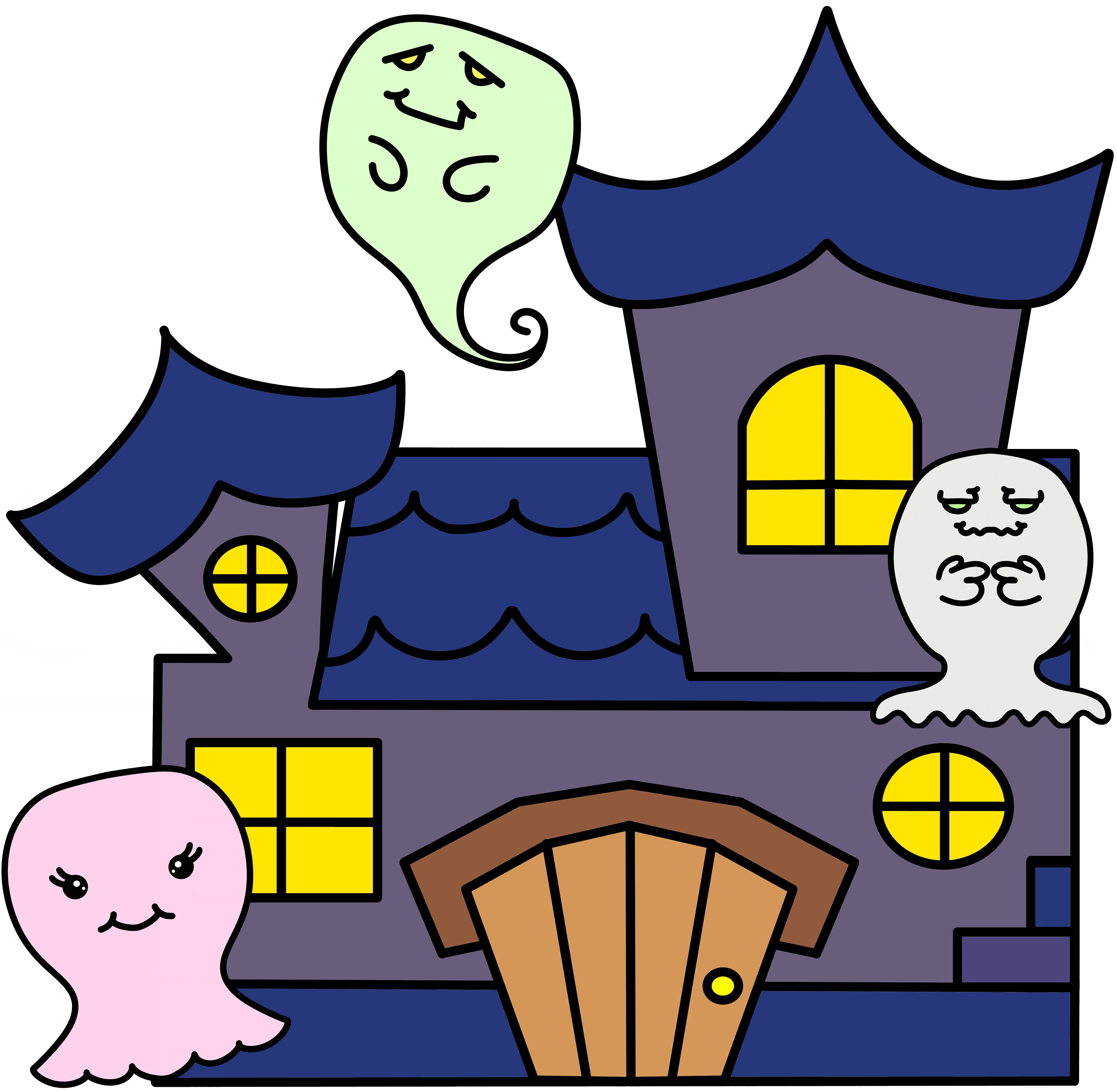 Halloween Boo Ghosts Haunted House Clip Art Set | Made By Teachers