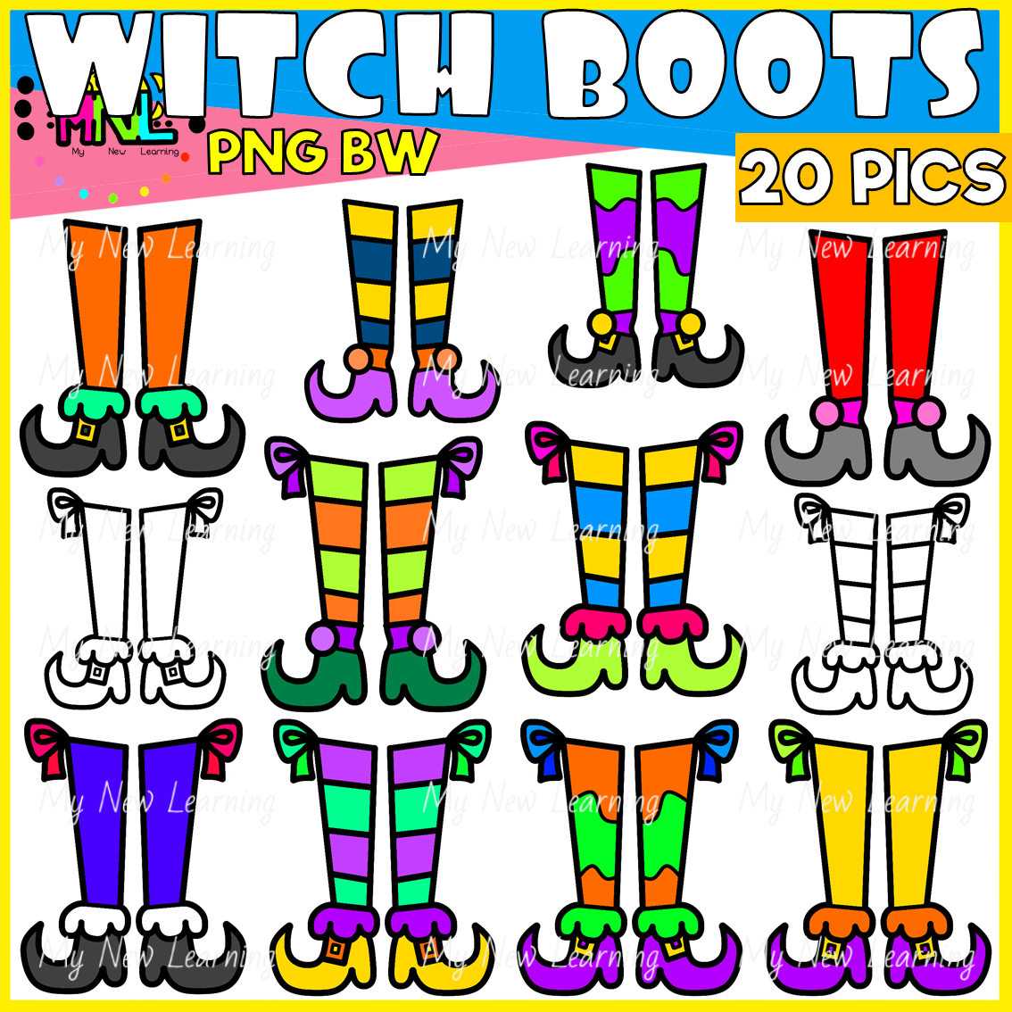 Witch Boots Witch Feet Halloween Clip Art Set | Made By Teachers
