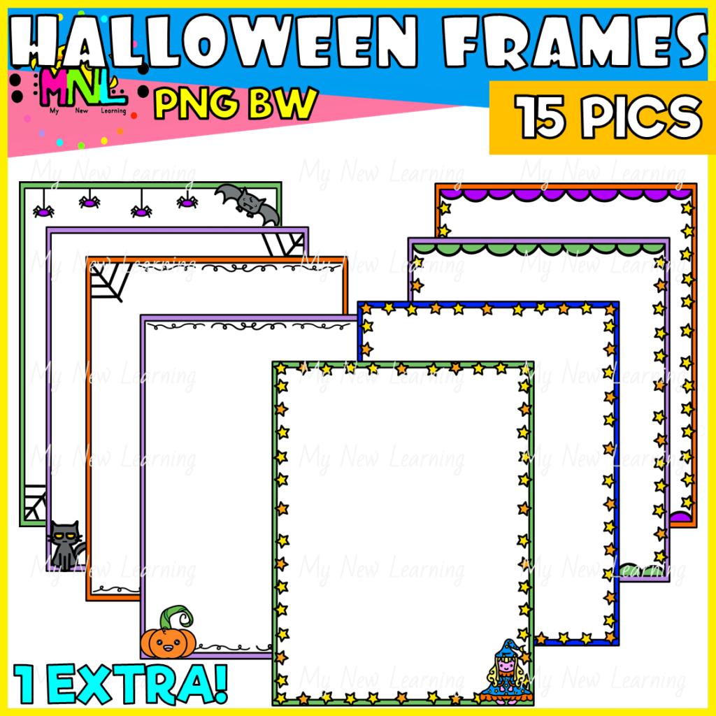 Halloween Decor Frames Clip Art Set 3 | Made By Teachers