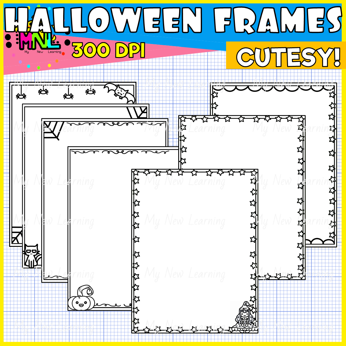 Halloween Decor Frames Clip Art Set 3 | Made By Teachers