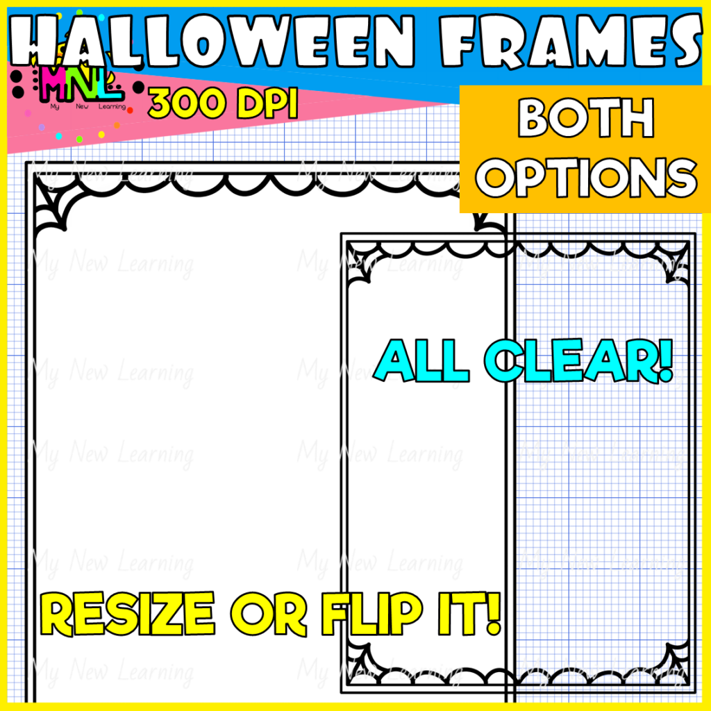 Halloween Webby Frames Clip Art Set 4 | Made By Teachers