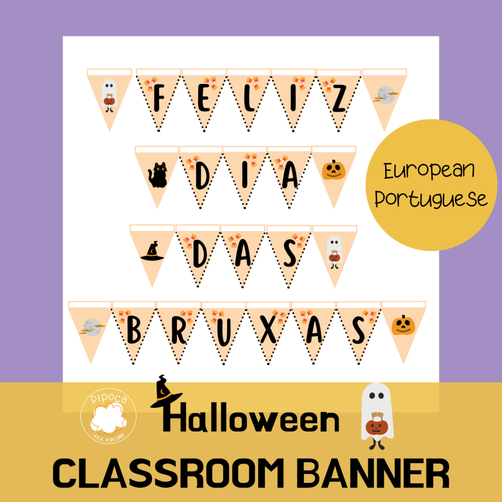 Portuguese Halloween Banner; European Portuguese; Bunting Banner | Made ...