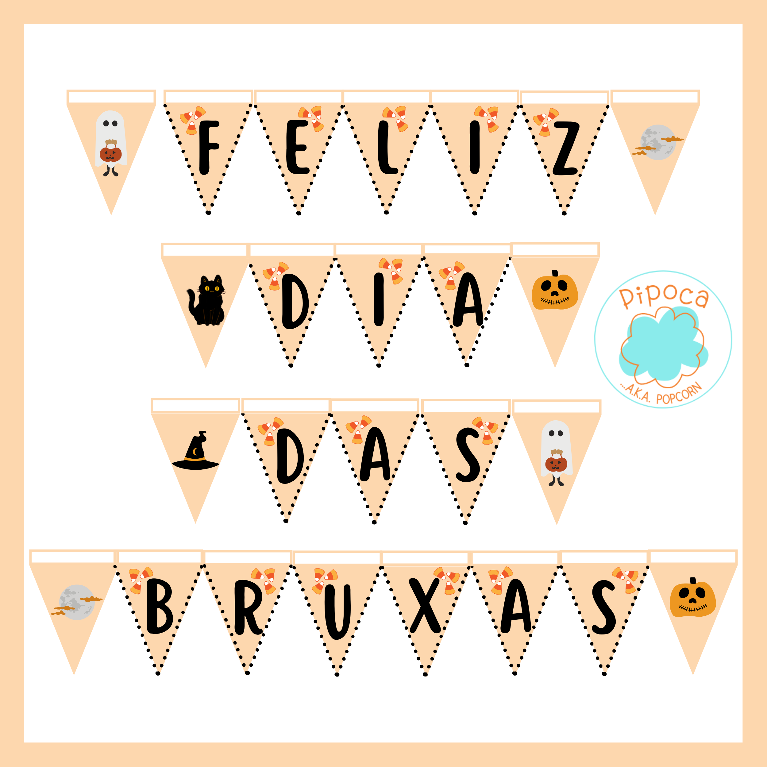 Portuguese Halloween Banner; European Portuguese; Bunting Banner | Made ...