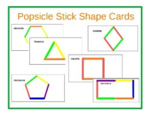 Popsicle Stick Shape Cards | Made By Teachers