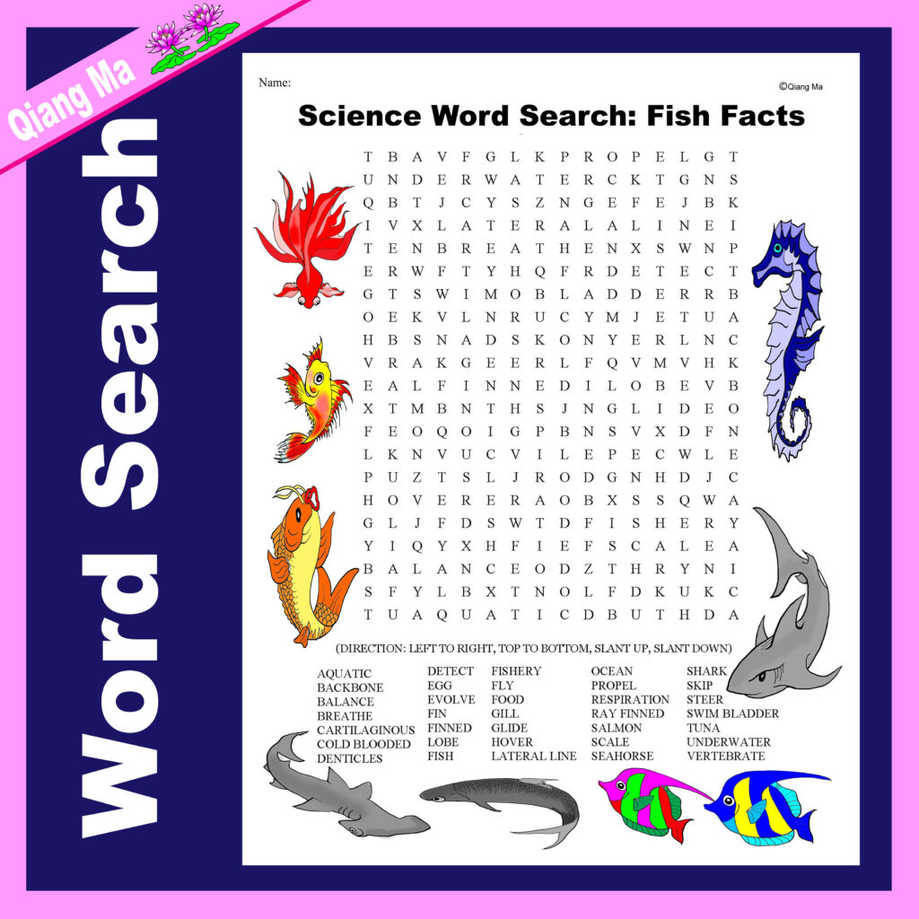 Science Word Search: Fish Facts | Made By Teachers
