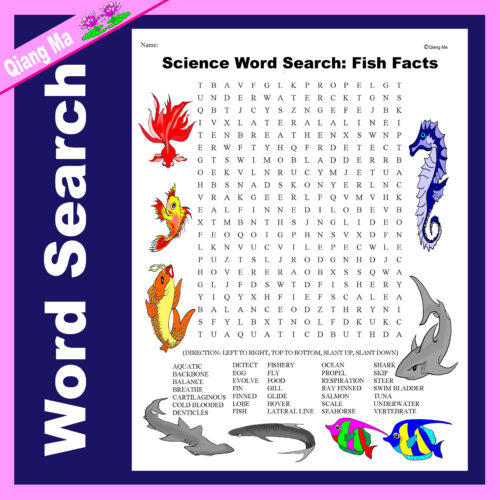 Science Word Search: Fish Facts | Made By Teachers