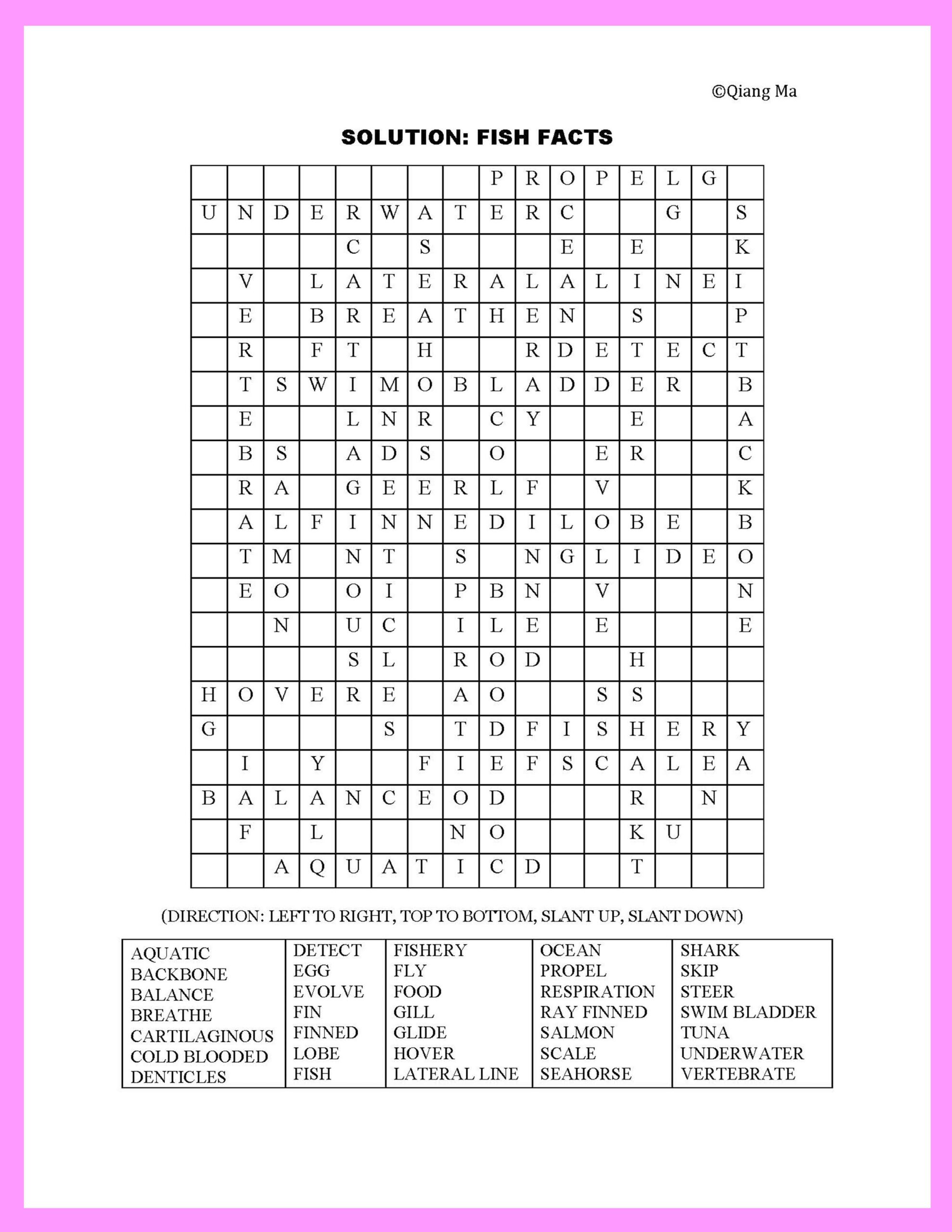 Science Word Search: Fish Facts | Made By Teachers