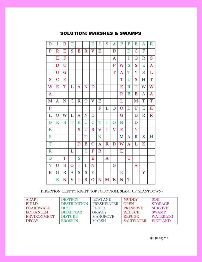 Science Word Search: Marshes and Swamps | Made By Teachers