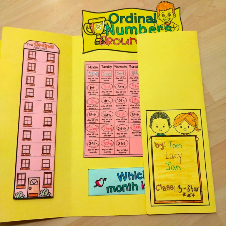 Ordinal Numbers Interactive Lapbook - Made By Teachers
