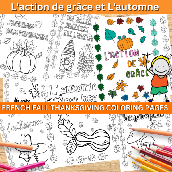 L'action de grâce et L'automne Coloriage - Fall Coloring Pages in ...
