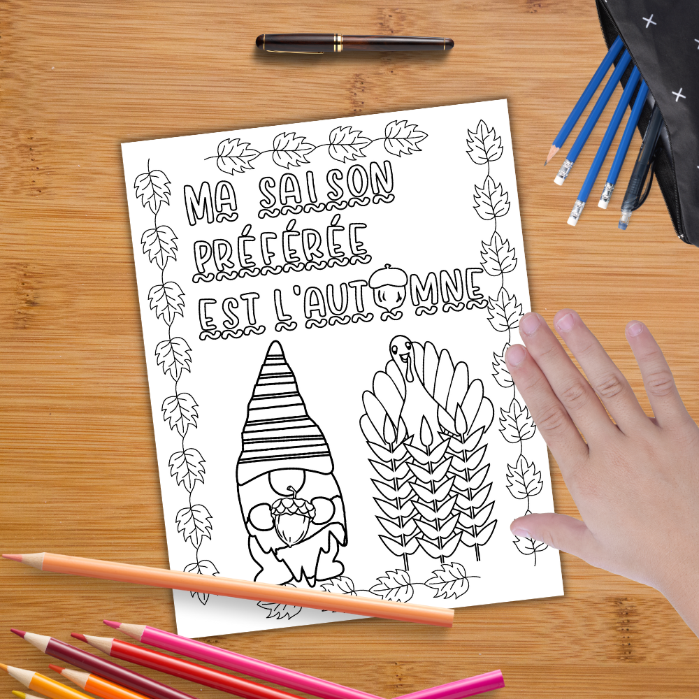 L'action de grâce et L'automne Coloriage - Fall Coloring Pages in ...