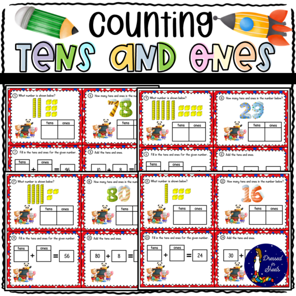Counting Tens and Ones Task Cards - Made By Teachers