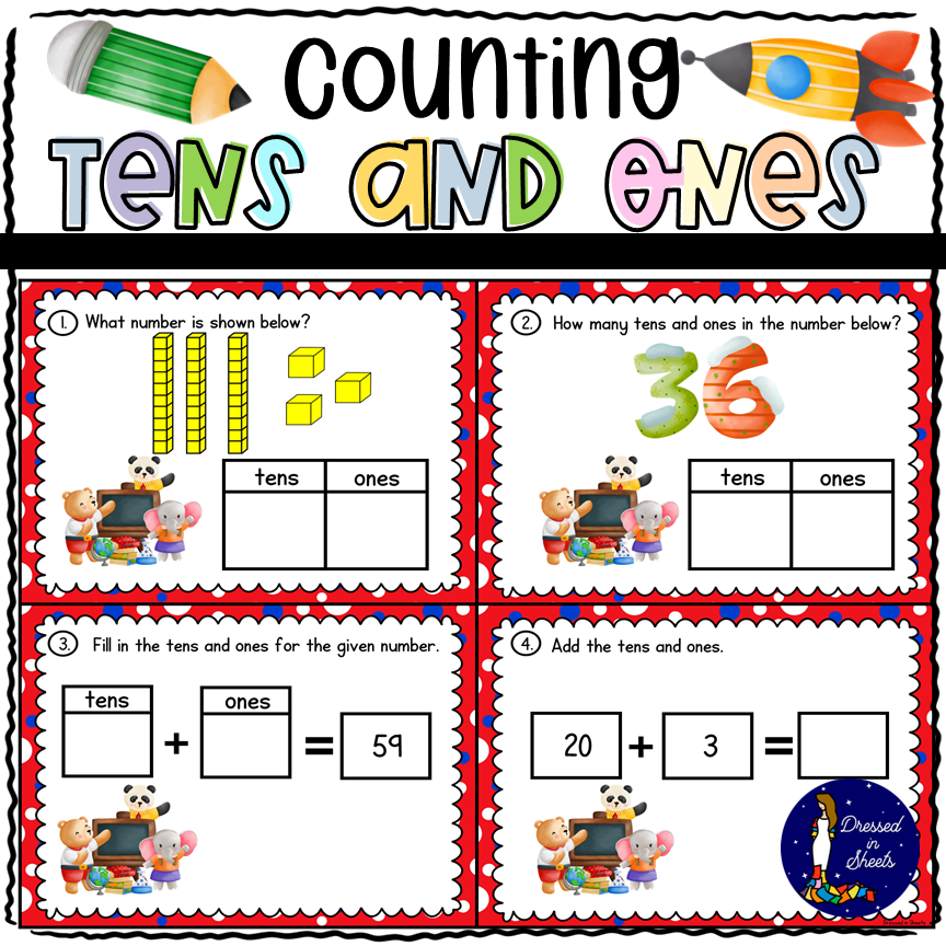 Counting Tens and Ones Task Cards - Made By Teachers