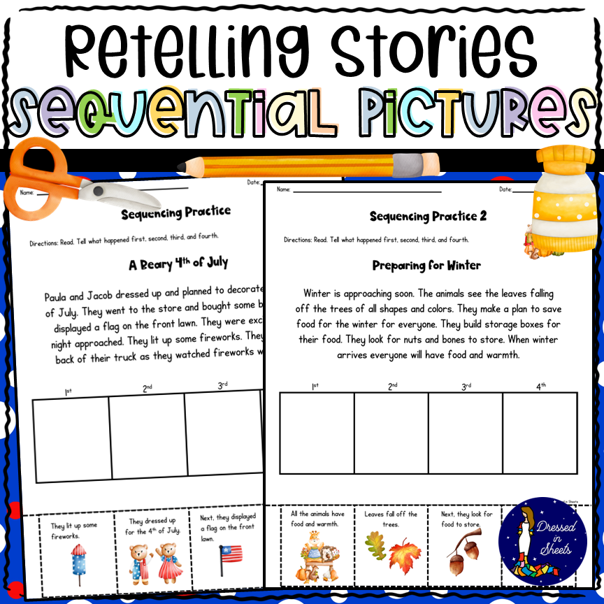 Retelling Stories Sequential Pictures - Made By Teachers