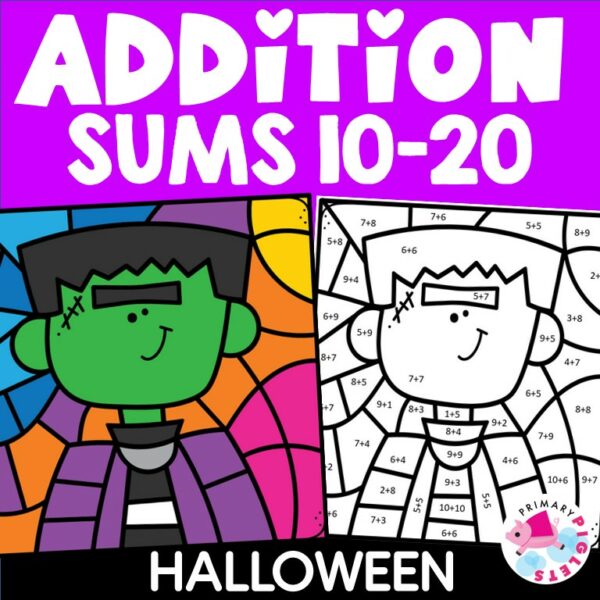 Halloween Addition 10-20 Color by Number - Made By Teachers