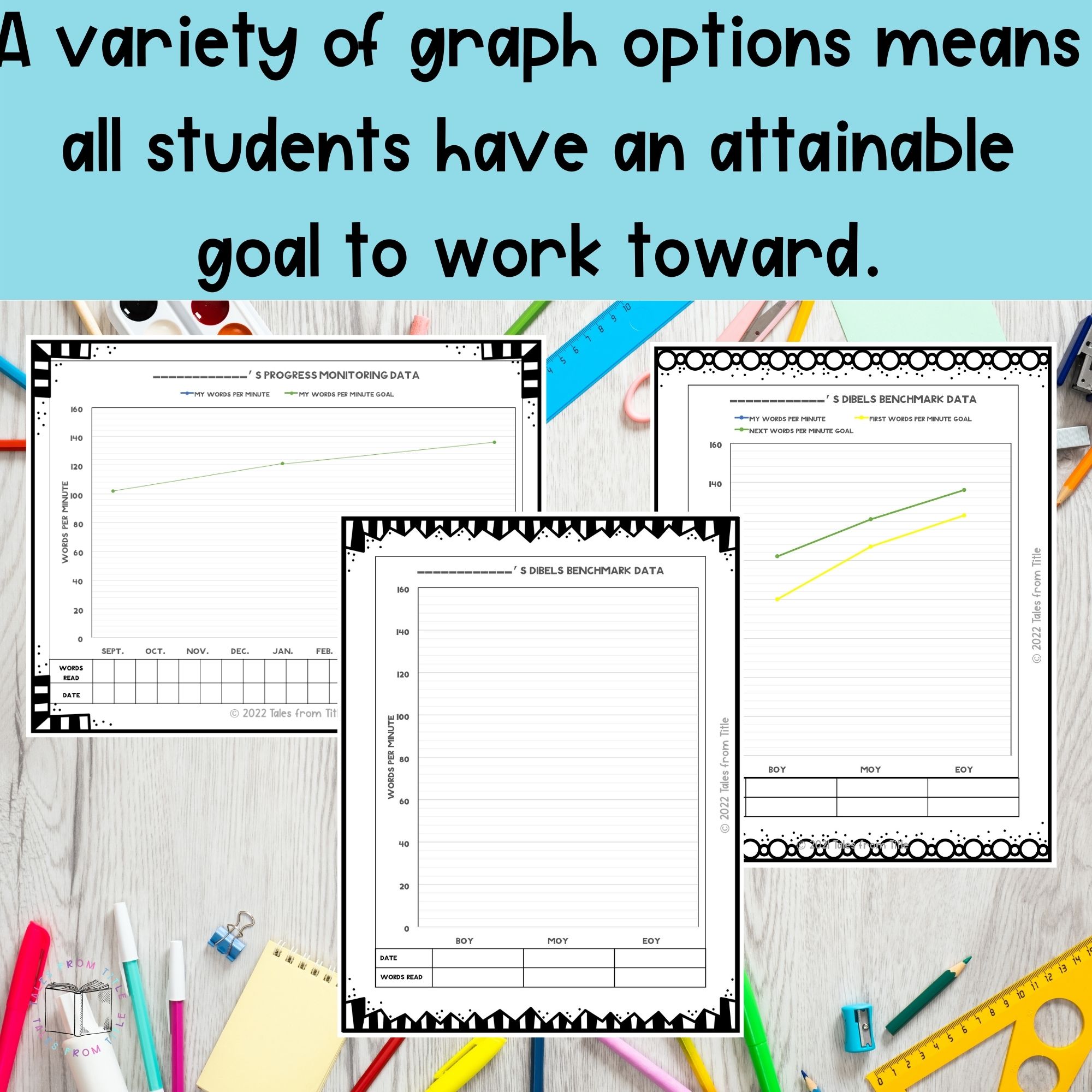 DIBELS ORF Student Data Tracking Sheets: 5th Grade Printable Option ...