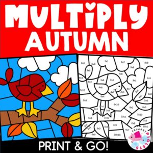 Fall Color by Code Multiplication - Made By Teachers