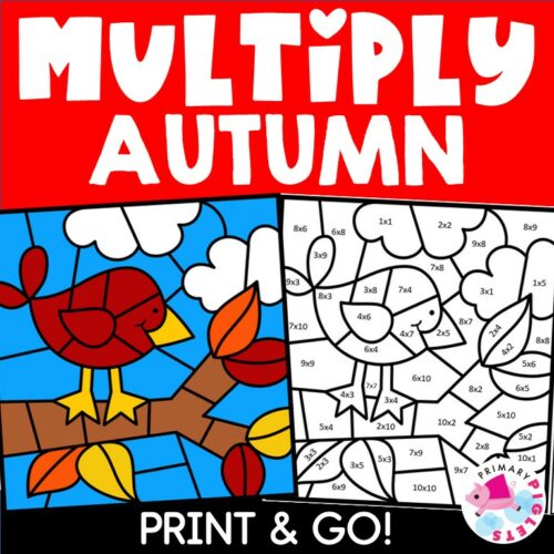 Fall Color by Code Multiplication - Made By Teachers