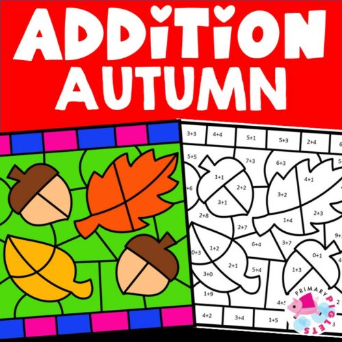 Fall Color by Code Addition | Made By Teachers