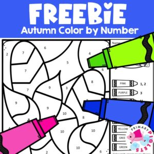 Fall Color by Number FREEBIE - Made By Teachers